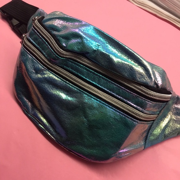 Accessories | Iridescent Hologram Silver Reflective Fanny Festival Pack ...
